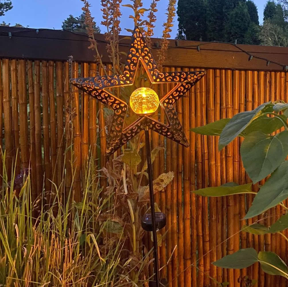 love the star solar light . its bright and can clearly be seen at nigh ...