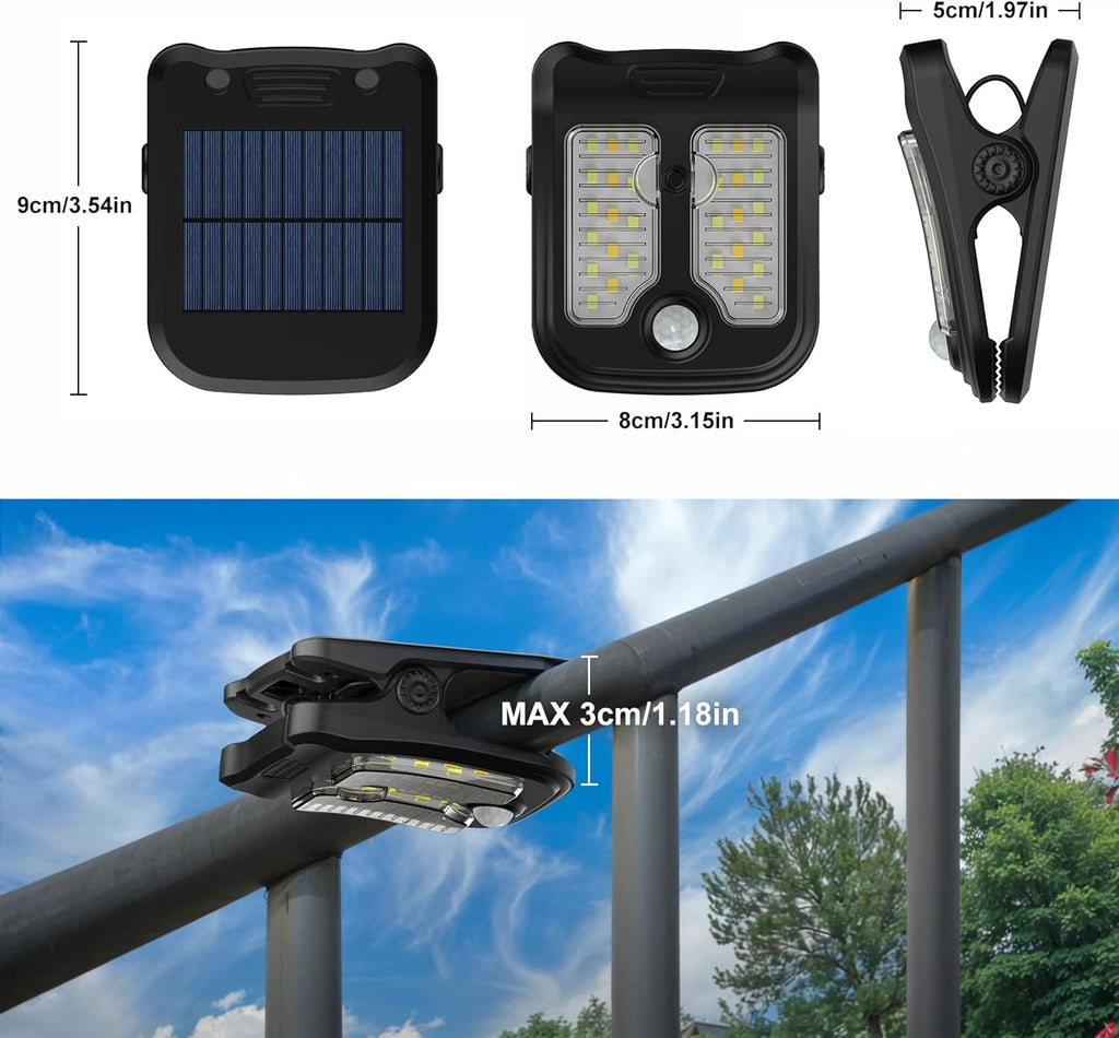 Small Solar Lights for Chain Link Fence Outdoor Motion Sensor Clip on ...