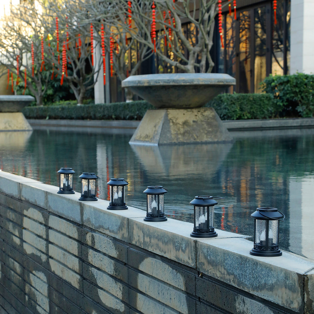 Outdoor Tent Garden Hanging Solar Candle Light Rainproof Solar Street ...