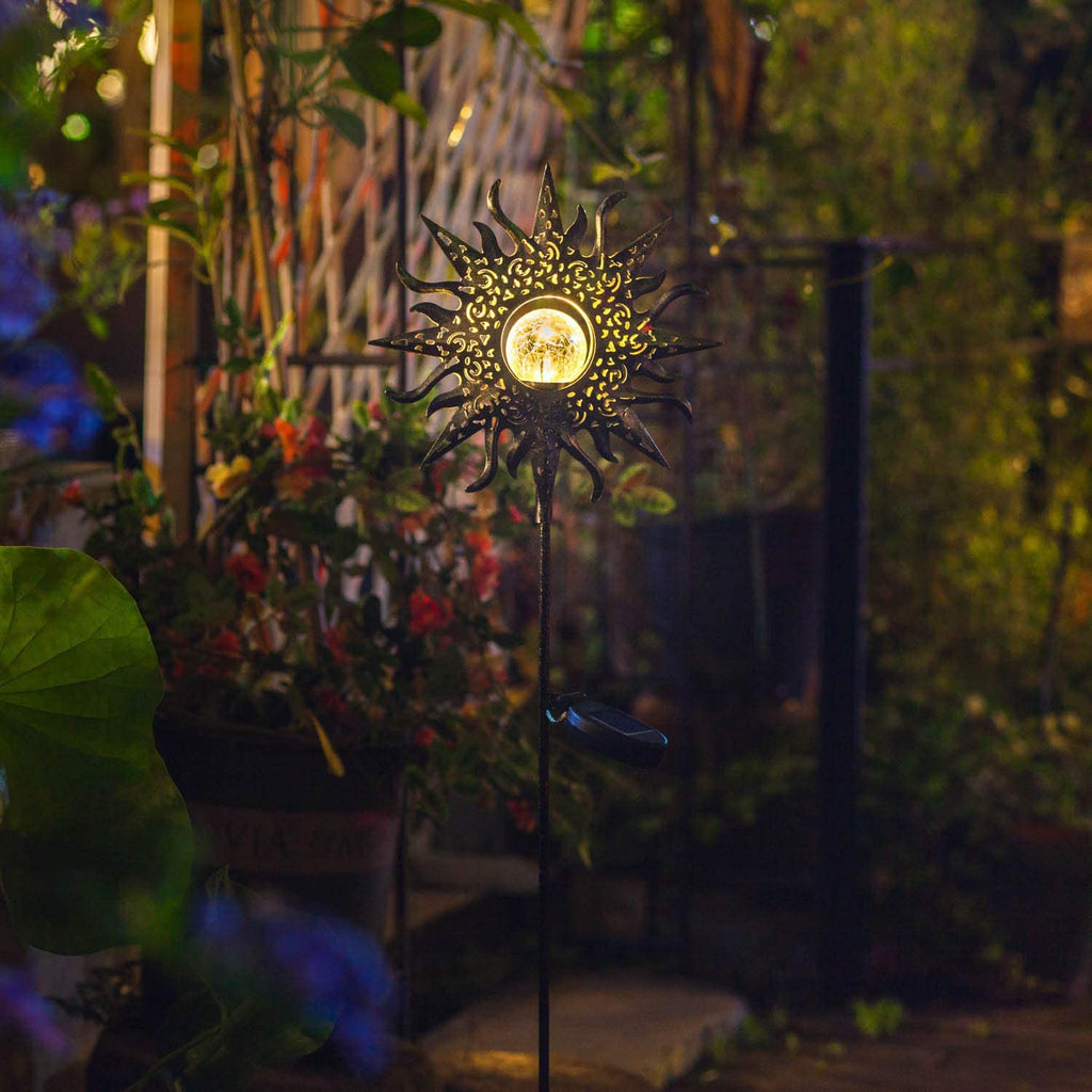 Pastoral Retro Sun Solar Light Outdoor Garden Walkway Yard Party ...