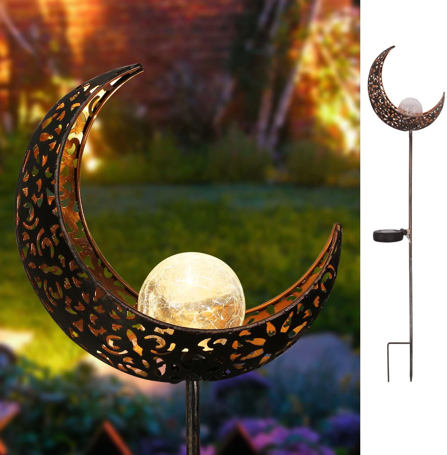 Pretty Moon Solar Light Outdoor Garden Waterproof Light Party Moon ...