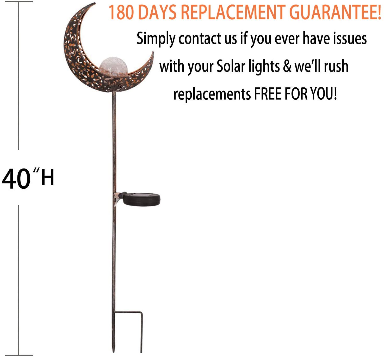 Pretty Moon Solar Light Outdoor Garden Waterproof Light Party Moon ...